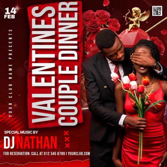 Valentines Couple Dinner Template | PosterMyWall