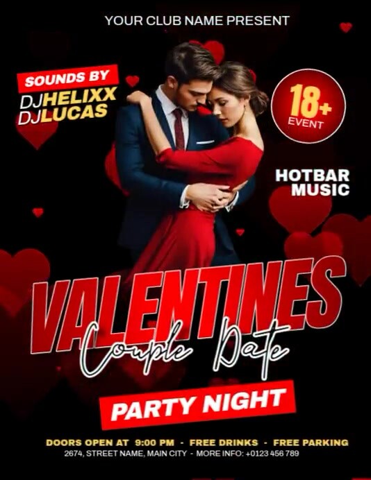 Valentines Couple Night Template | PosterMyWall