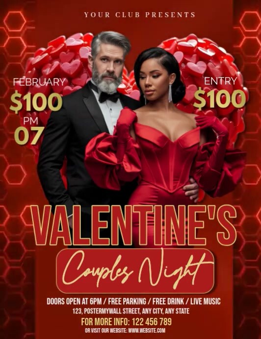 Valentines couples nights Template | PosterMyWall