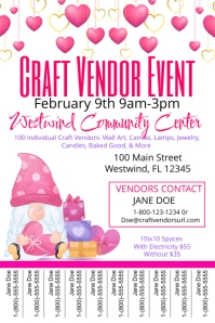 Valentines Craft Vendor Event Template | PosterMyWall