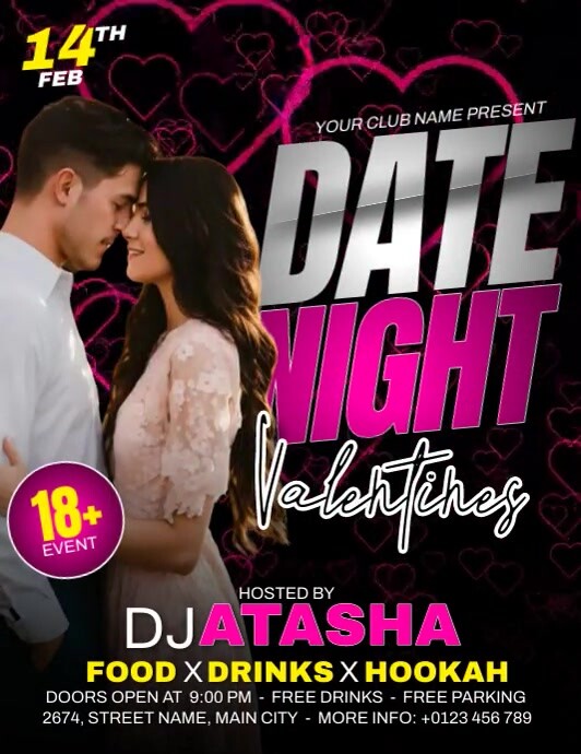 Plantilla de Valentines Date Night | PosterMyWall