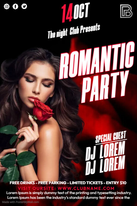 Valentines Day Celebration Template | PosterMyWall