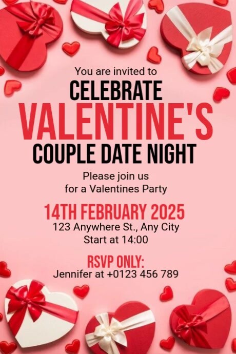 Valentines Day Date Night Template | PosterMyWall
