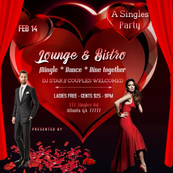 Valentines Day Digital Template | PosterMyWall