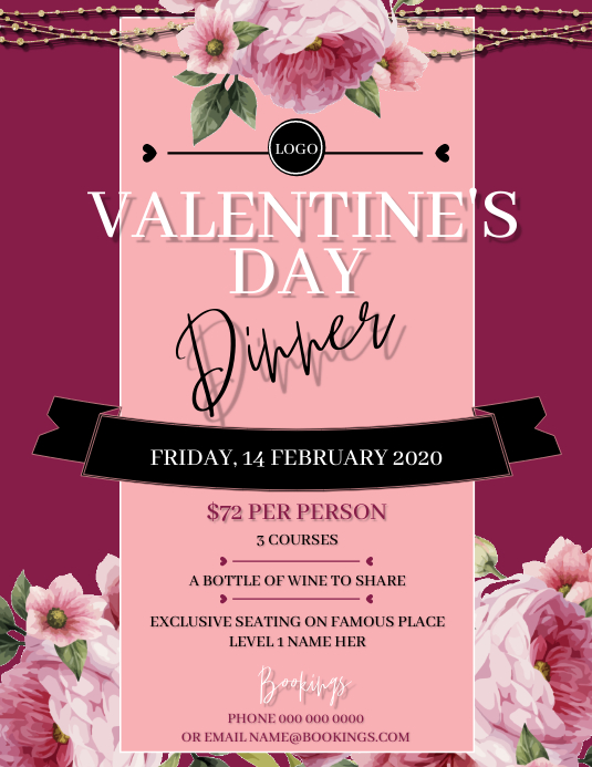 Valentines Day Event Flyer Template | PosterMyWall