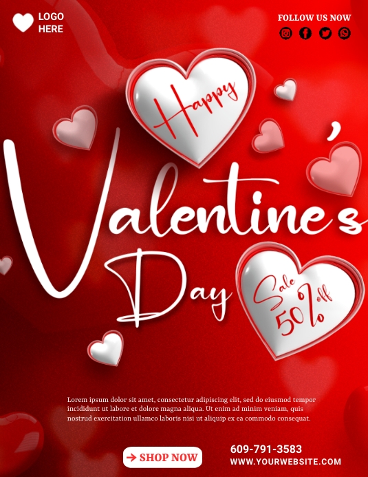 VALENTINES DAY FLAYER TEMPLATE | PosterMyWall