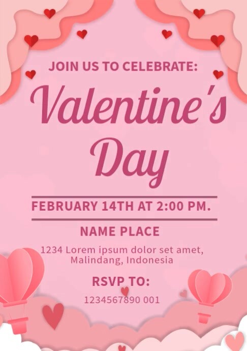 Valentines Day Invitation Template | PosterMyWall