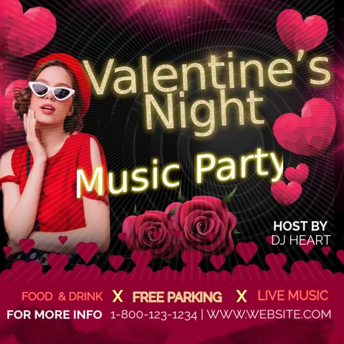 Valentines Day Music Party Template | PosterMyWall