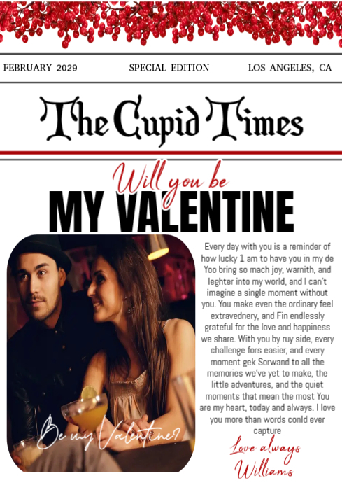 Valentines Day Newspaper Template | PosterMyWall