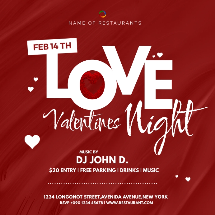 Copy of VALENTINES DAY NIGHT FLYER | PosterMyWall