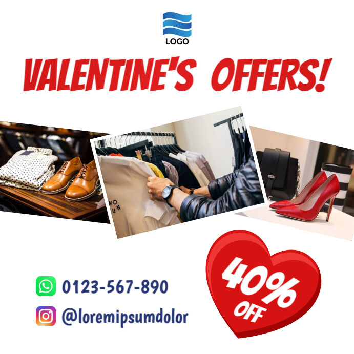 Valentines day offers, Valentine’s day reta Template | PosterMyWall