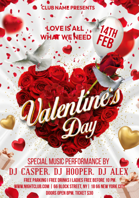 Valentines Day Party Template | PosterMyWall
