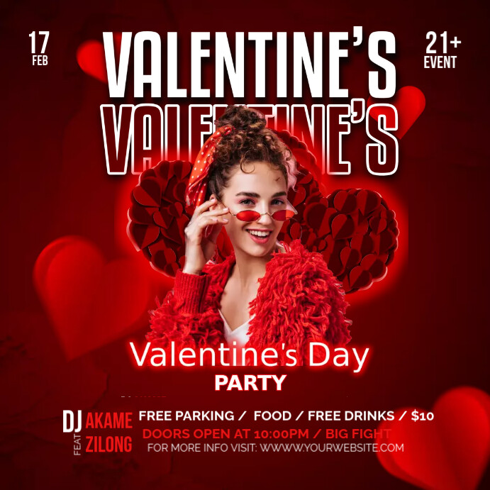 Valentines Day Party Template | PosterMyWall