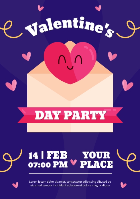 Valentines Day Party Invitation Template | PosterMyWall