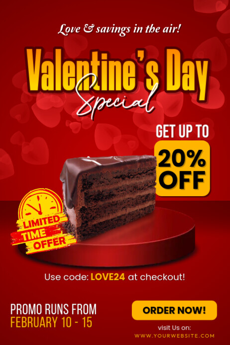 Valentines Day Promo Template | PosterMyWall