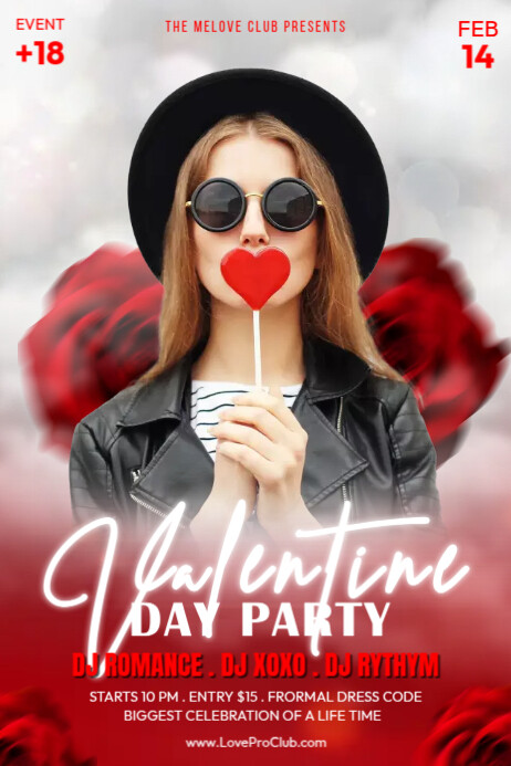 Valentines Day Rose Party Template | PosterMyWall