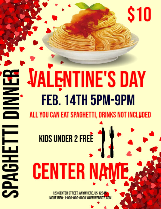 Copy of Valentines Day Spaghetti Dinner | PosterMyWall