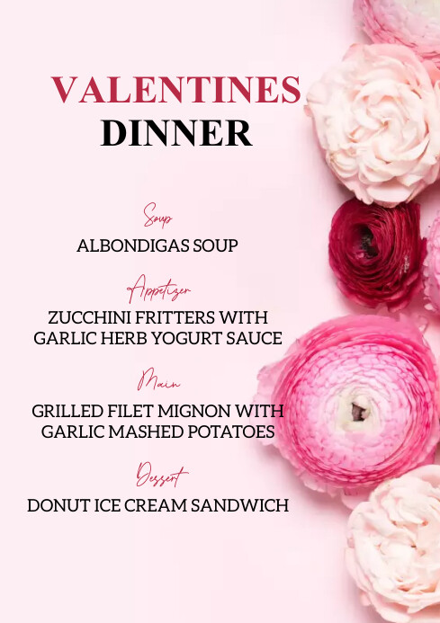 Valentines Dinner Ads Template | PosterMyWall
