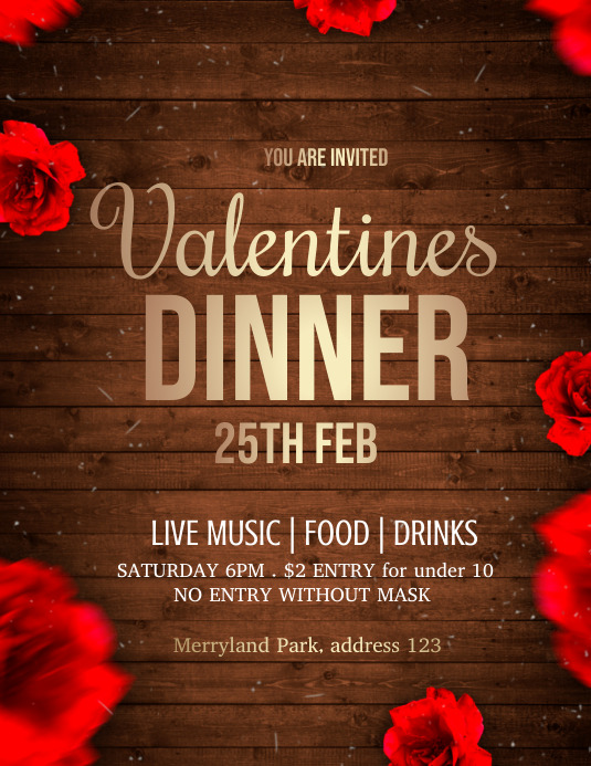 Copy of valentines dinner | PosterMyWall