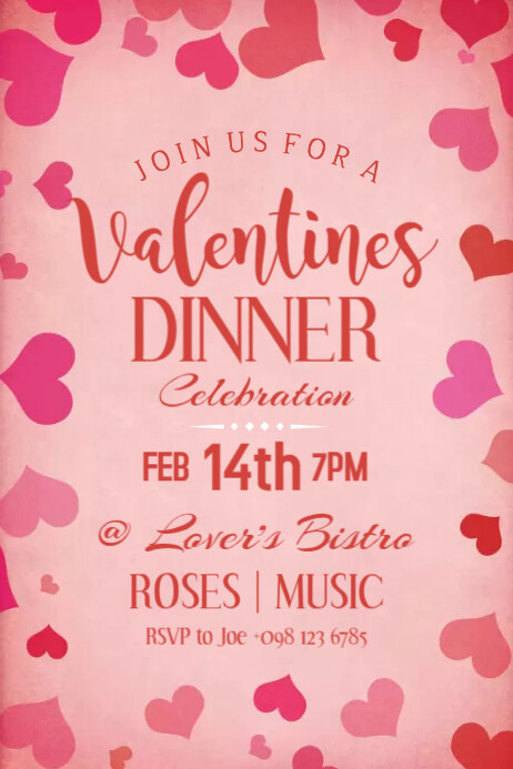 Valentines Dinner Template | PosterMyWall