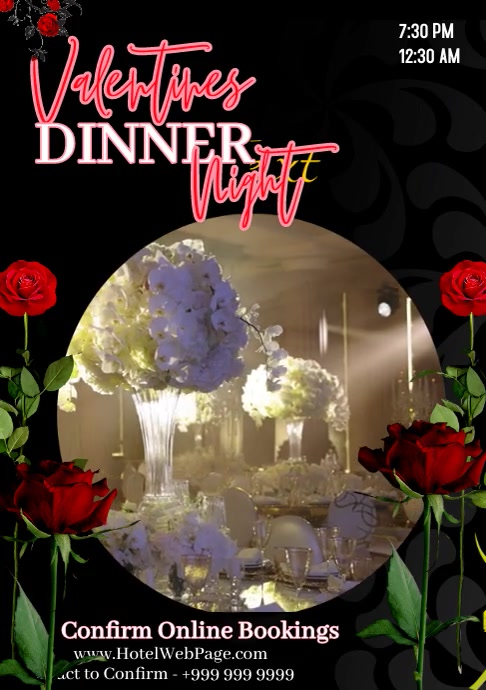 Valentines dinner night Template | PosterMyWall