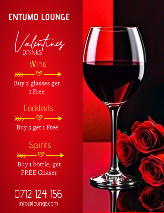 Copy of Valentines Drinks Offer | PosterMyWall