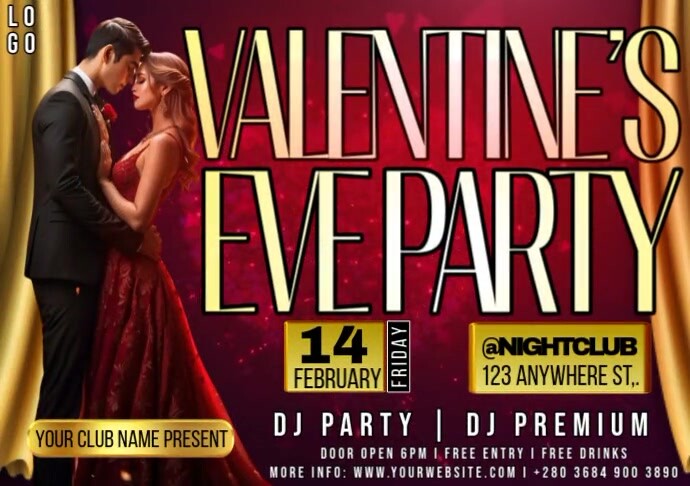 Valentines Eve Party Template | PosterMyWall