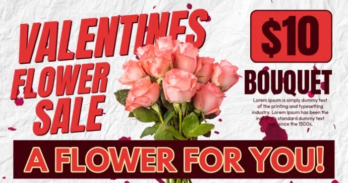 Valentines Flower Sale Banner Template | PosterMyWall