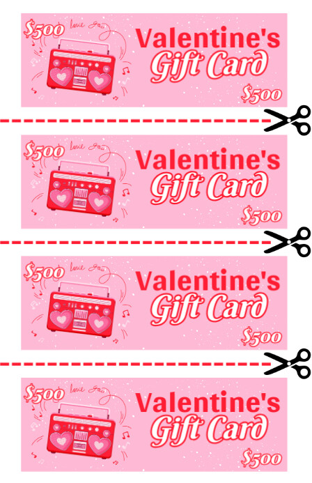 Valentines Gift Card Layout Template | PosterMyWall