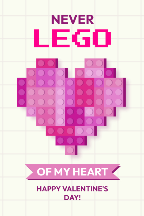 Valentines Lego Card Design Template | PosterMyWall