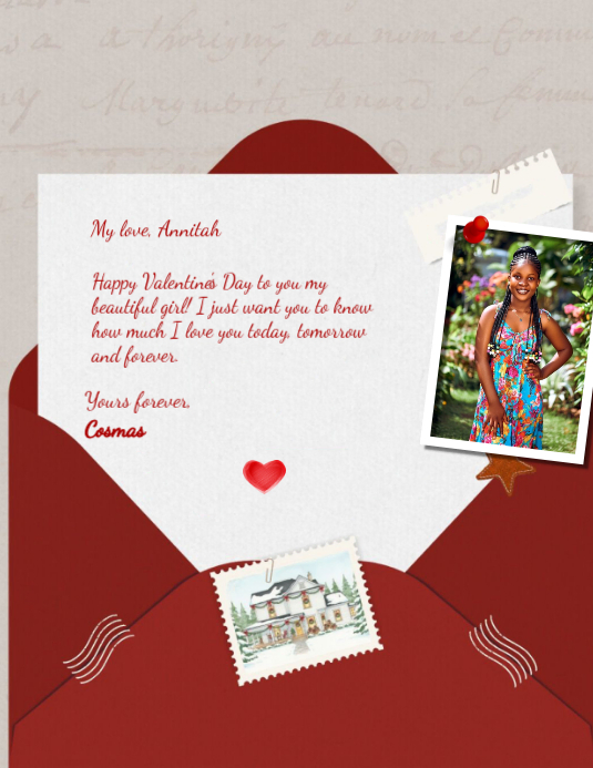 Valentines Love letter Template | PosterMyWall