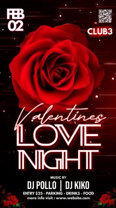 Valentines Love Night Party Template | PosterMyWall