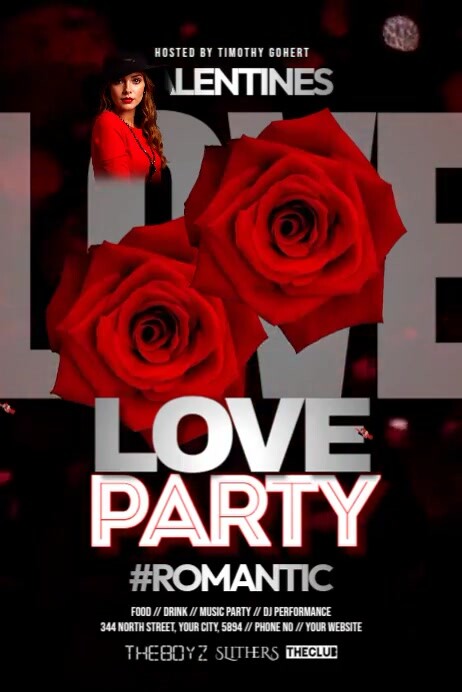 Valentines Love Party Template | PosterMyWall