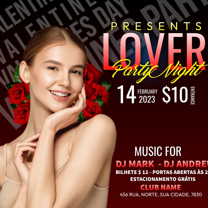 Valentines Lover Party Template | PosterMyWall