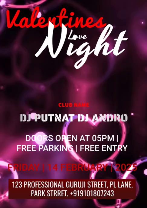 valentines night Template | PosterMyWall