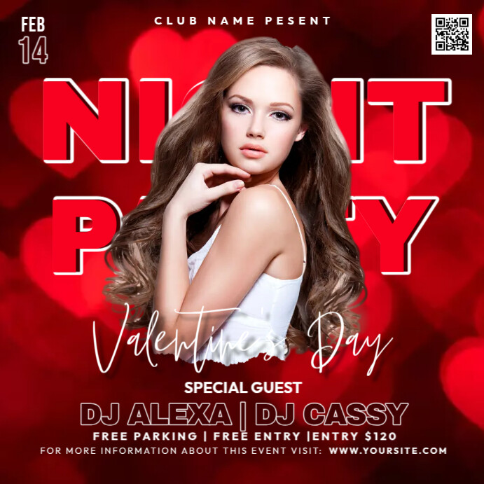 Valentines Night Party Template | PosterMyWall