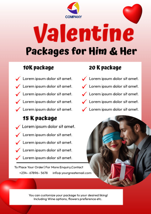 Valentines Package A3 Template | PosterMyWall