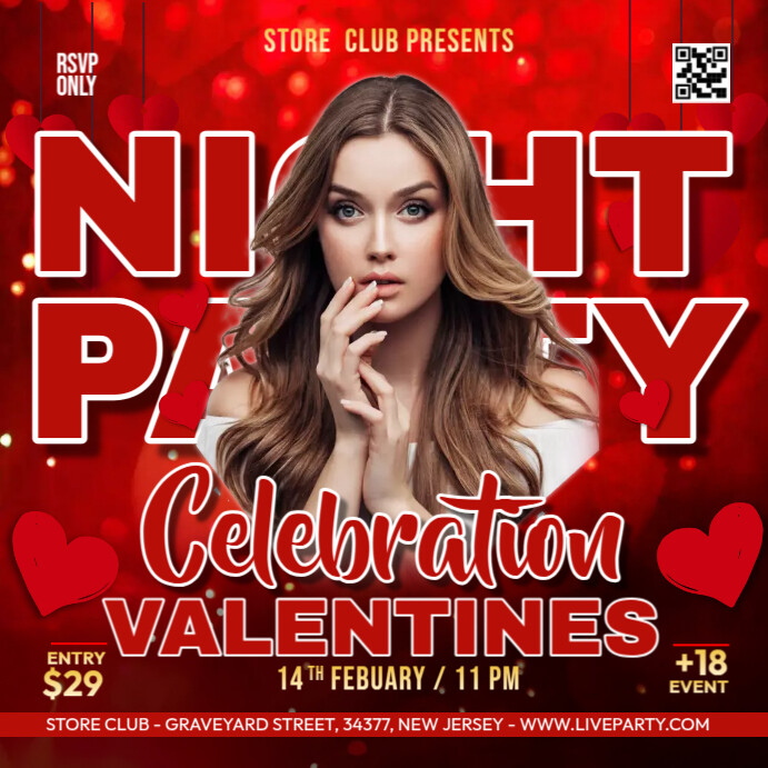 Valentines Party Ads Template | PosterMyWall