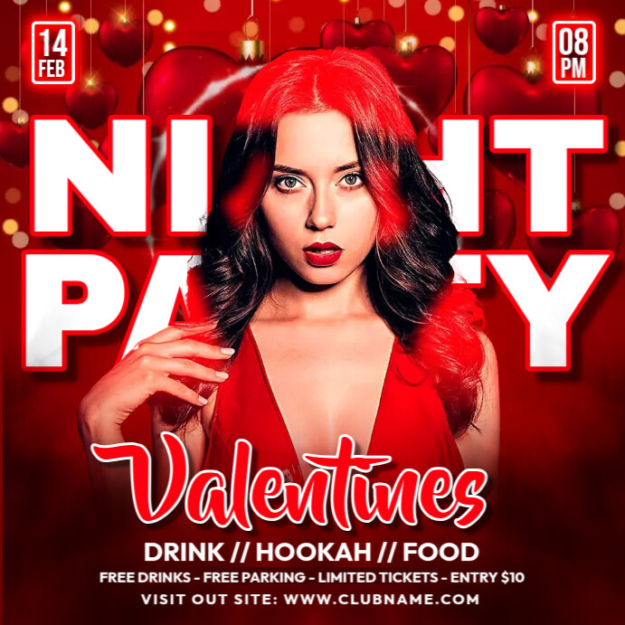 Valentines Party Ads Template | PosterMyWall
