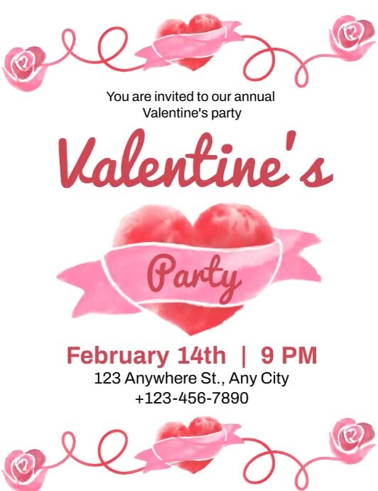 Valentines Party Ads Template | PosterMyWall