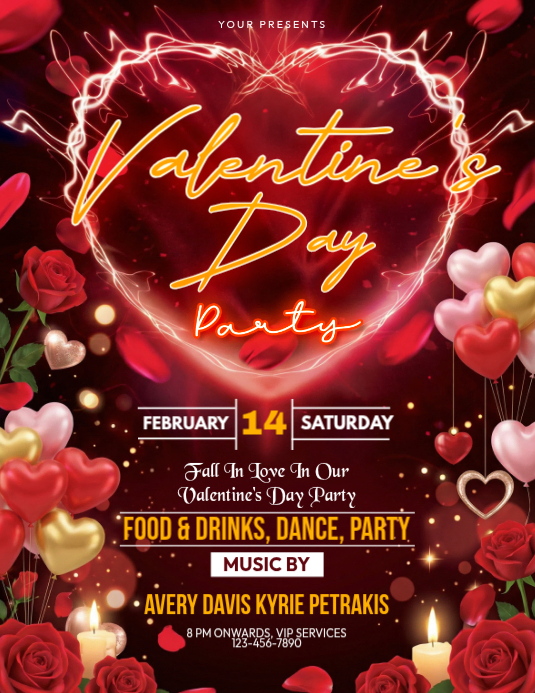 valentines party Template | PosterMyWall