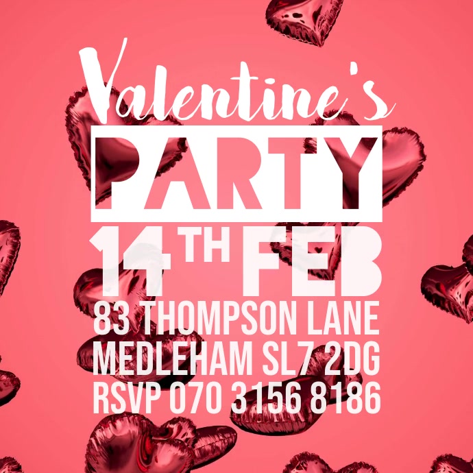 valentines party promo instagram Template | PosterMyWall