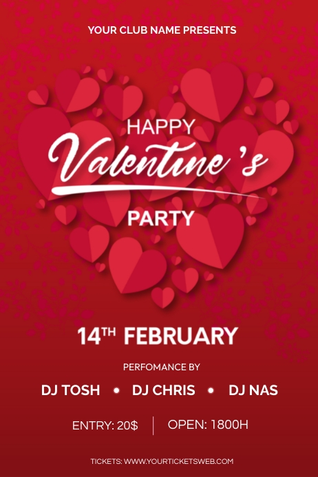 VALENTINES POSTER Template | PosterMyWall