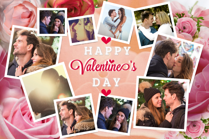 Valentines Photo Collage Template | PosterMyWall