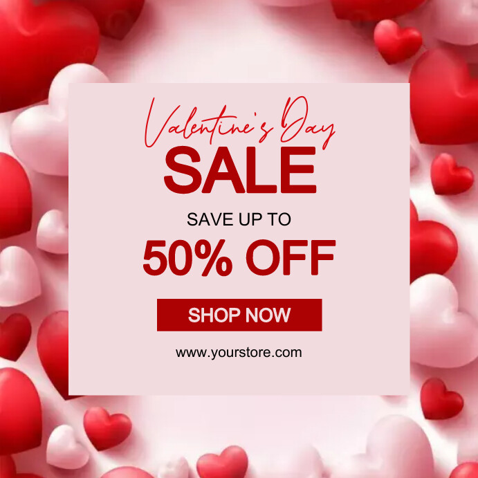 valentines sale poster template | PosterMyWall