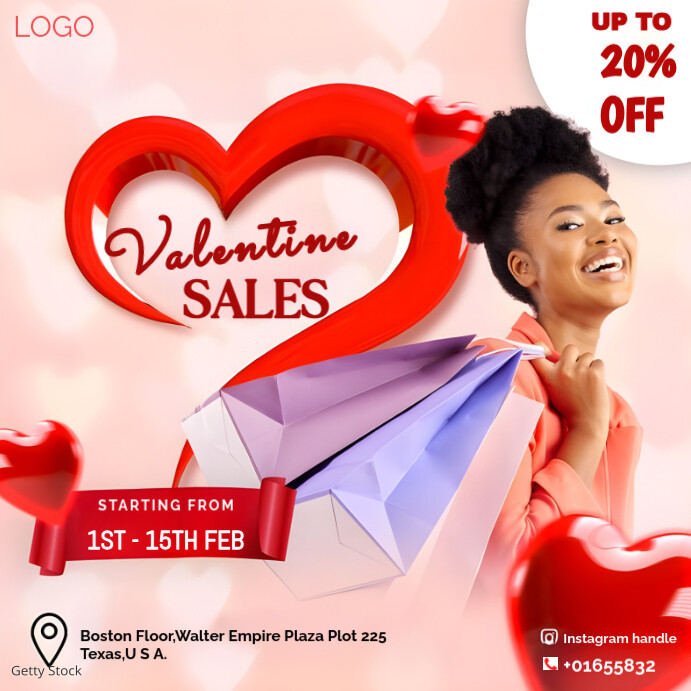 Valentines sales Template | PosterMyWall