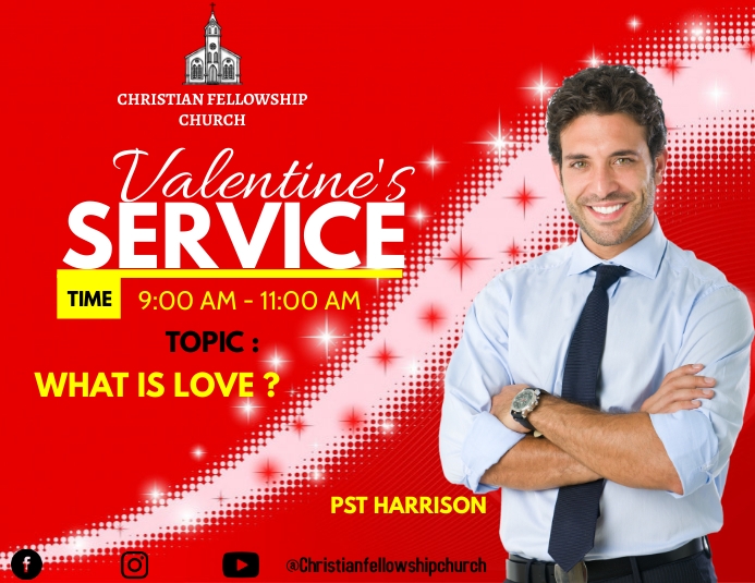 VALENTINES SERVICE Template | PosterMyWall