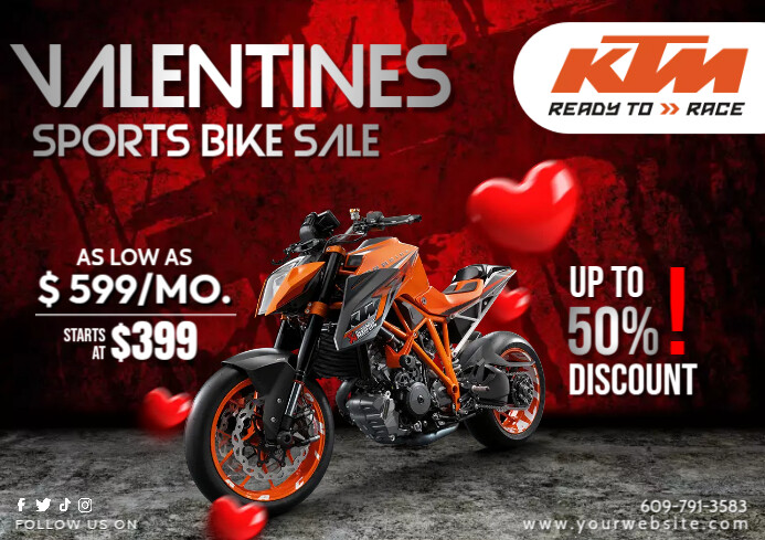 Penjualan Banner Sepeda Sport Valentines Templat | PosterMyWall