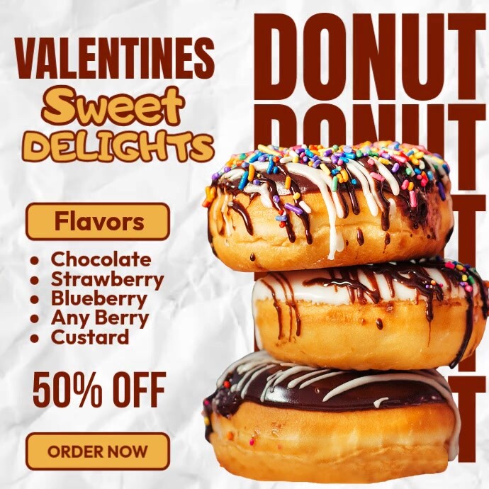Valentines Sweet Delights Template | PosterMyWall