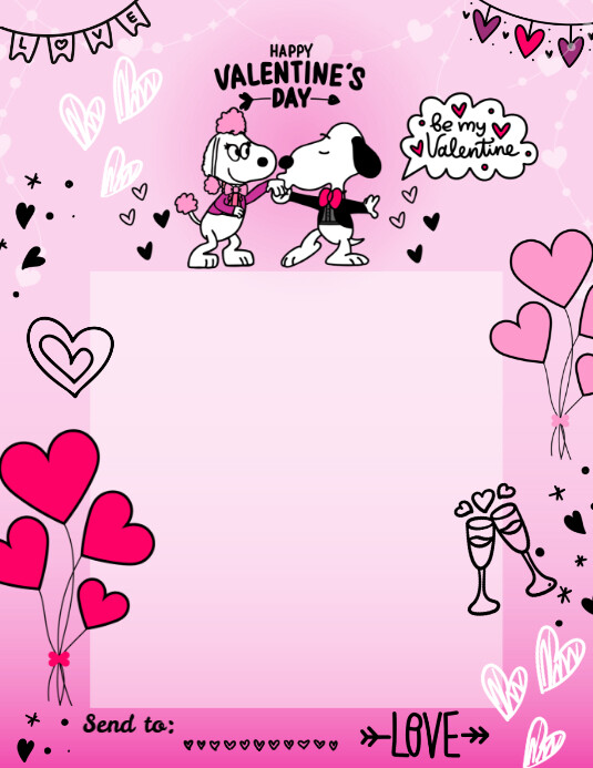 Valentines Treats card Jumbo Snoopy Template | PosterMyWall